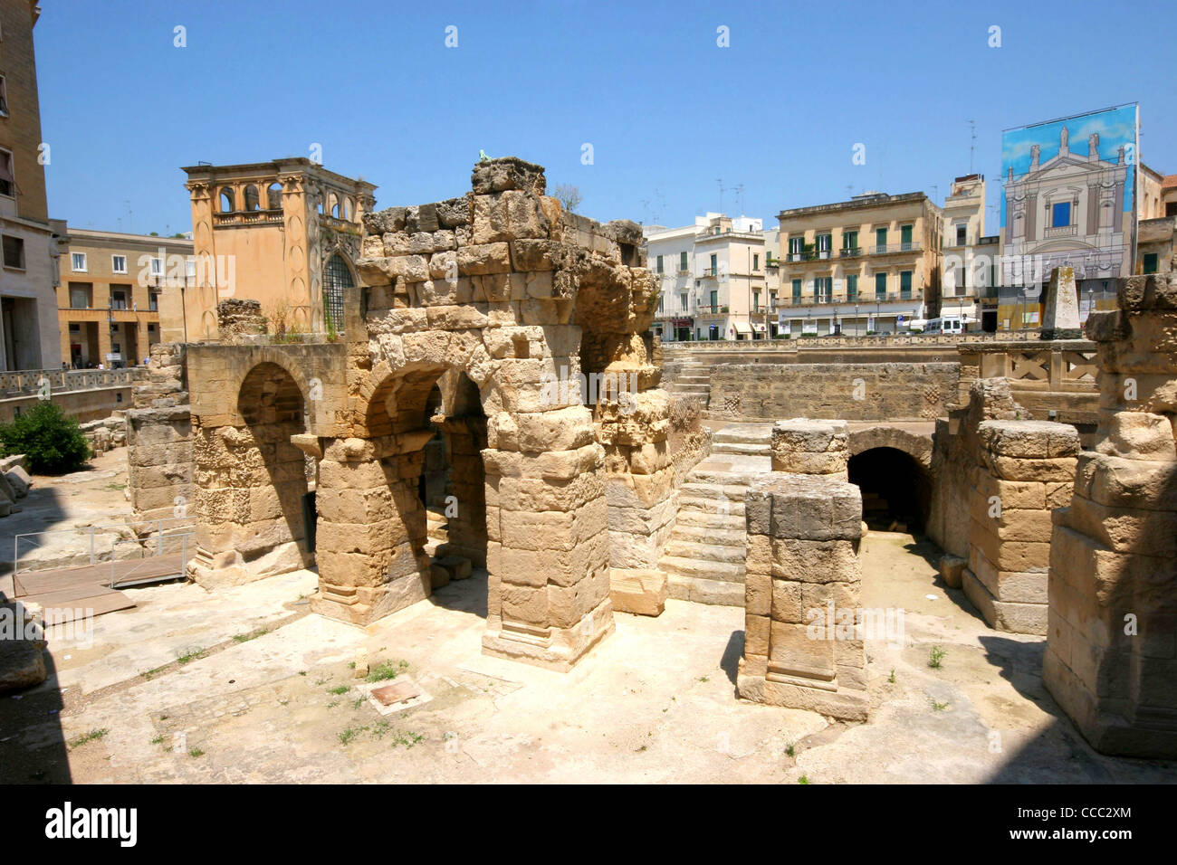 Roman Amphitheatre near Sant'Oronzo square, Lecce, Salentine Peninsula ...