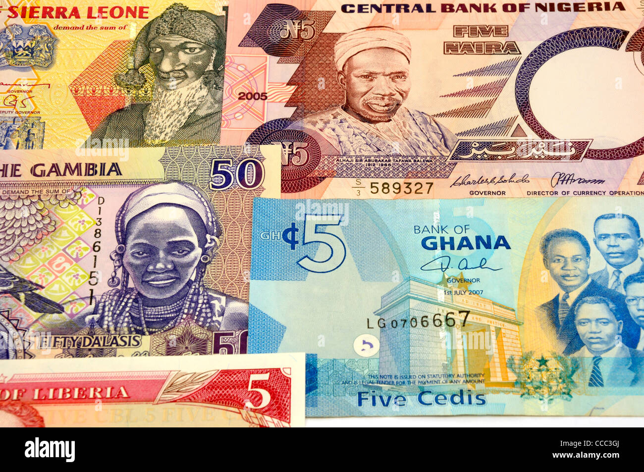 West African Bank Notes Stock Photo - Alamy