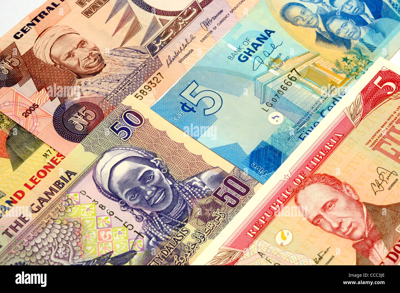 West African Bank Notes Stock Photo - Alamy