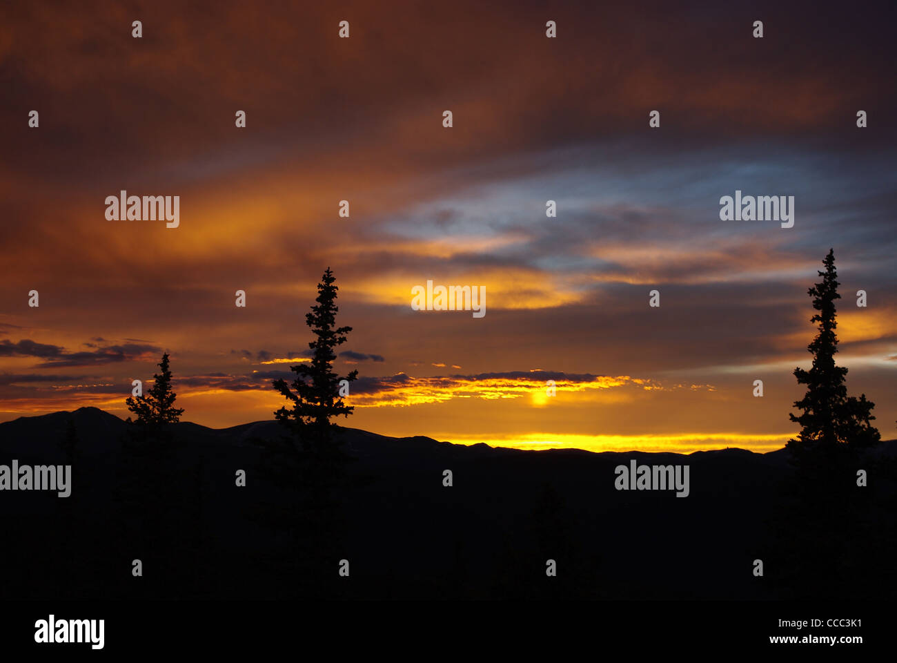 Sun reflection, Rocky Mountains, Colorado Stock Photo - Alamy