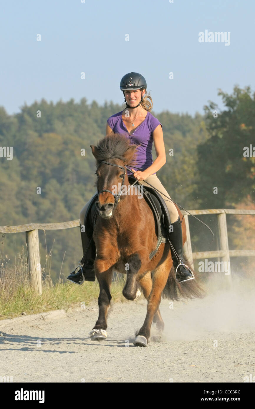 Animal female people woman ponies pony horse rider riding hi-res stock ...