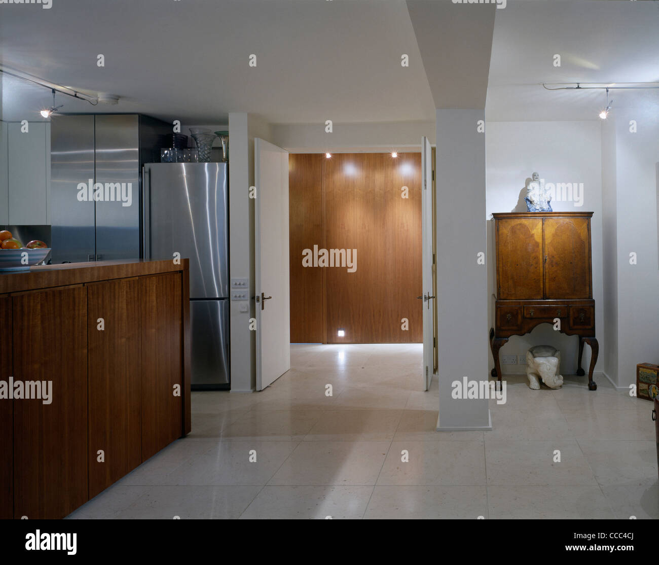 PRIVATE HOUSE KITCHEN TO HALL Stock Photo - Alamy