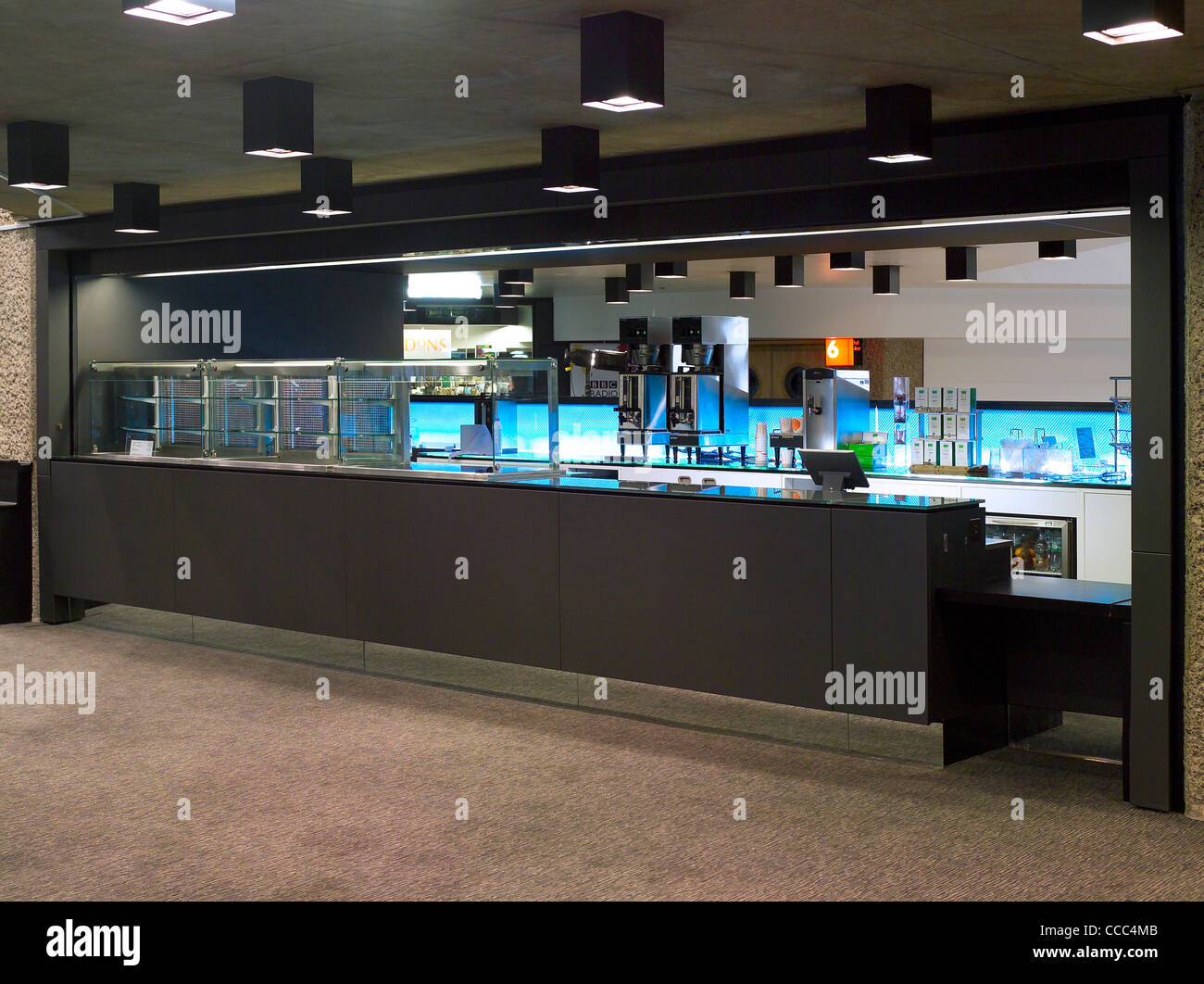 the barbican centre, ahmm llp. refurbished interior bar Stock Photo - Alamy