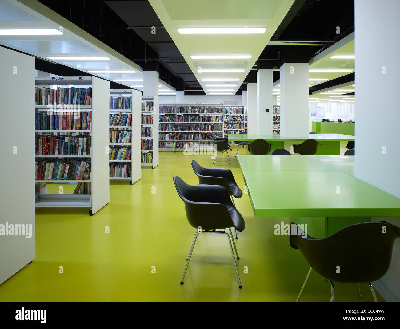 BARKING LEARNING CENTRE AND APARTMENTS ADULT LIBRARY, READING ARA, DAY ...