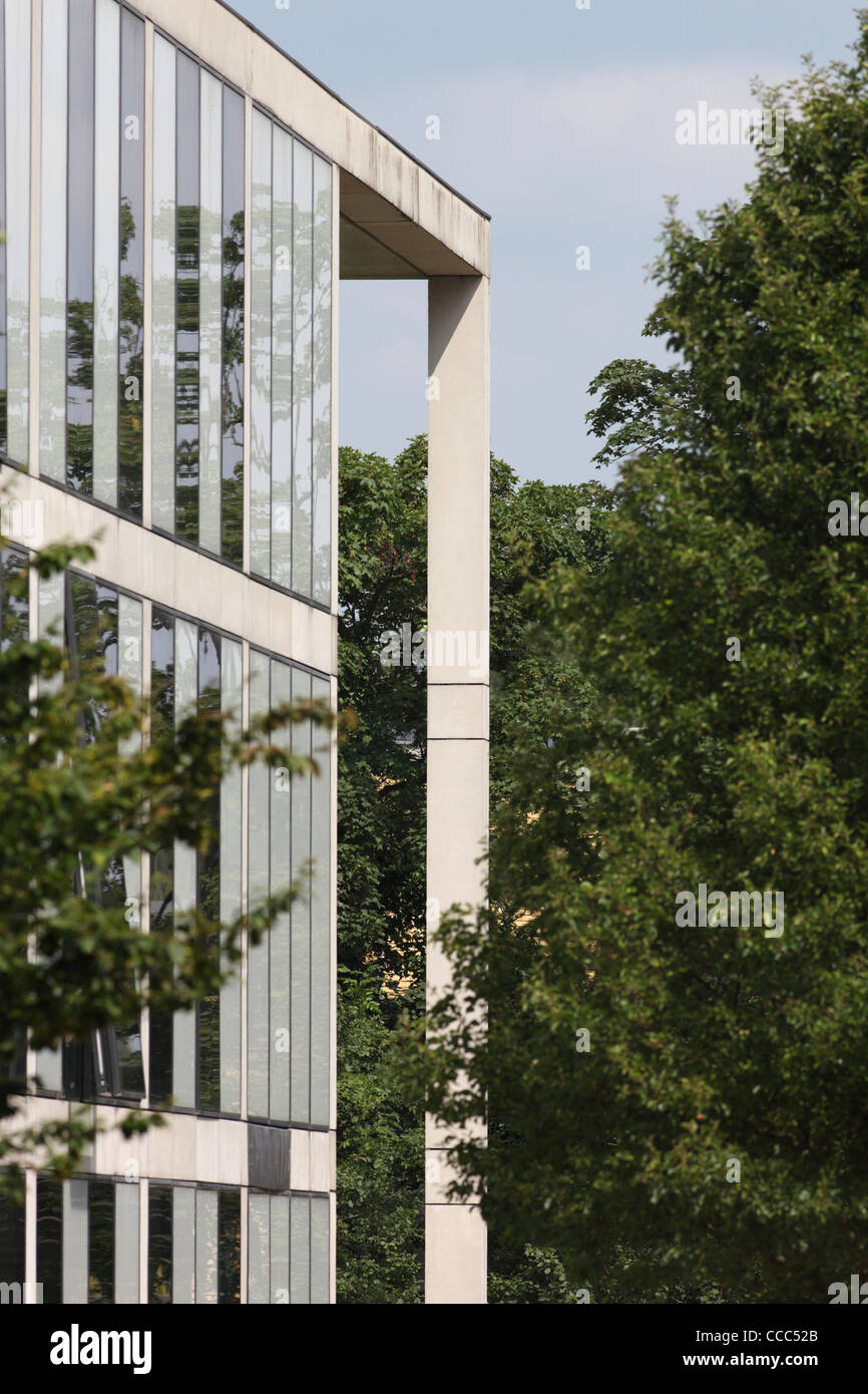 manor road building, foster & partners, oxford uk, 1999, exterior amid ...