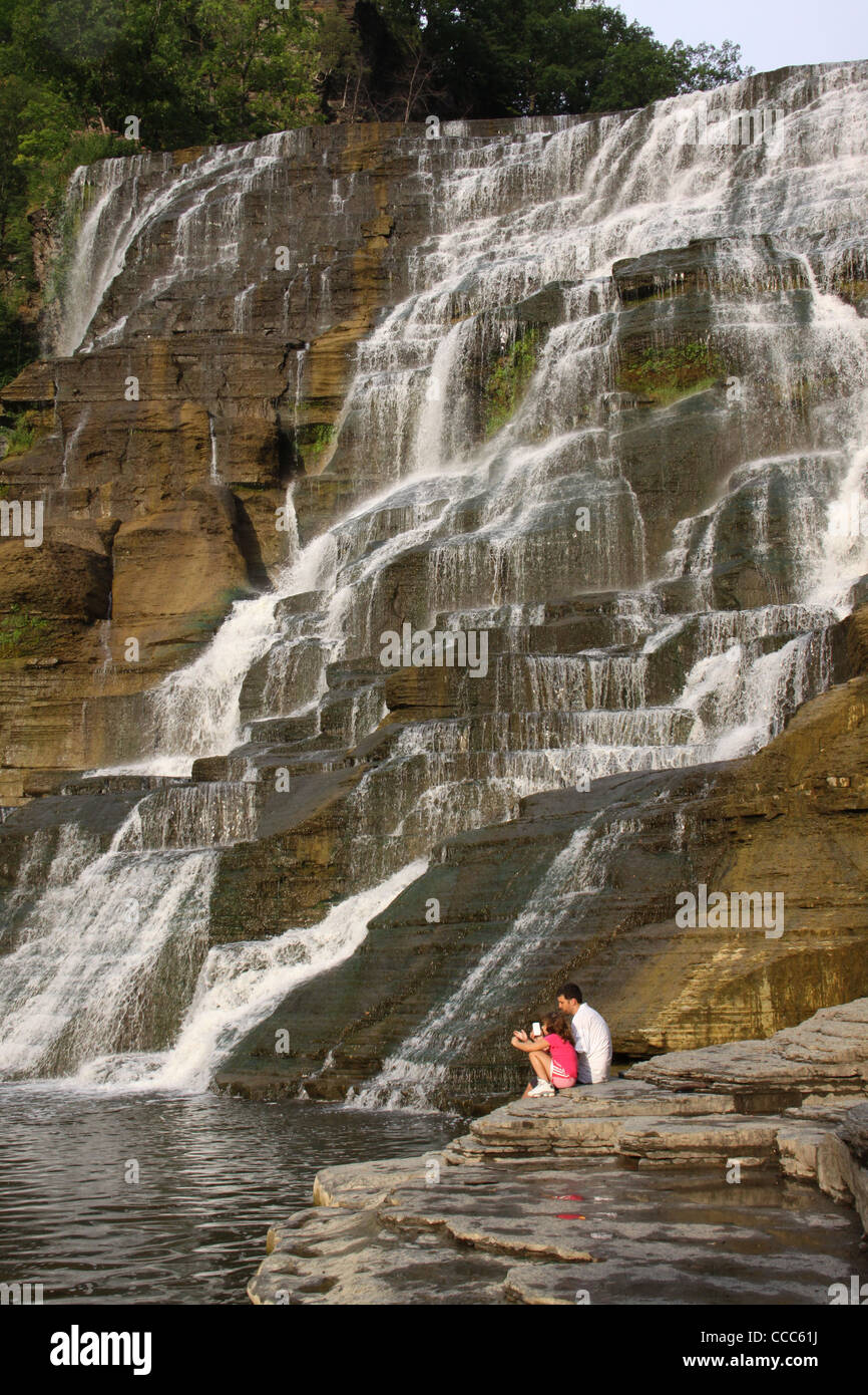 Ithaca Falls Waterfalll Ithaca park Finger Lakes Region New York State ...