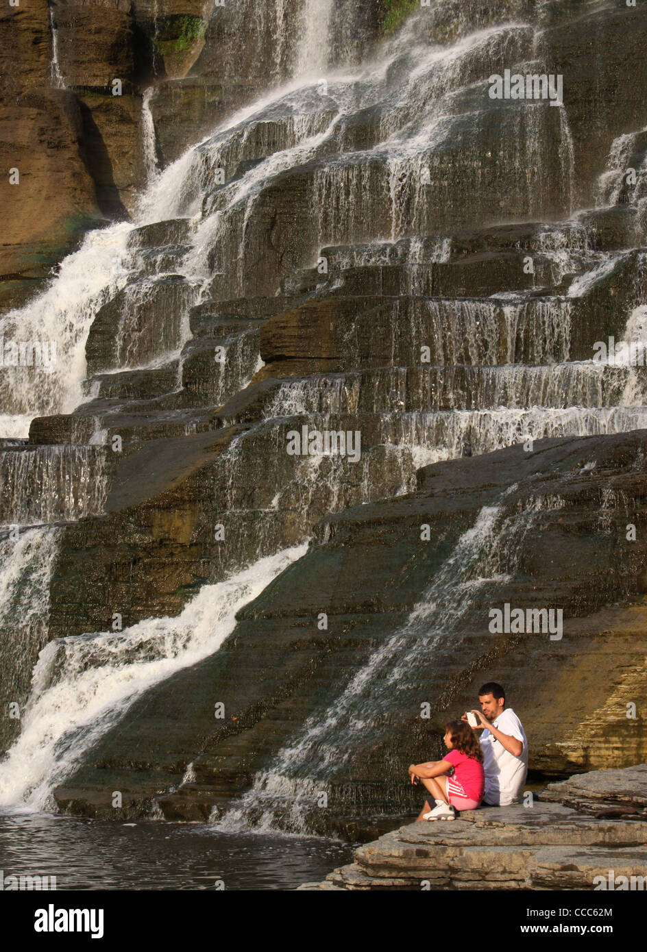 Ithaca Falls Waterfalll Ithaca park Finger Lakes Region New York State ...