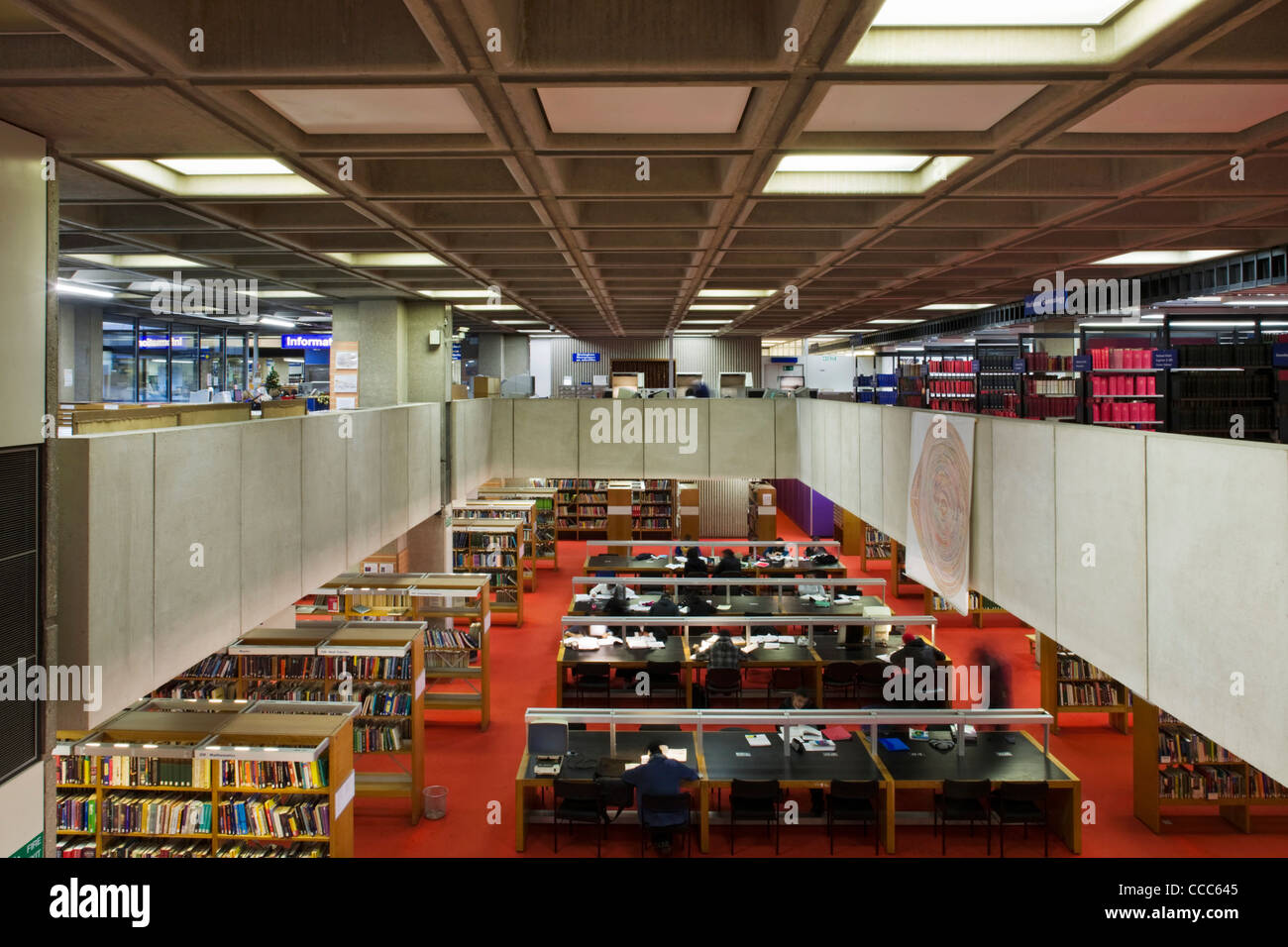 birmingham central library john madin interior view from upper floor to ...