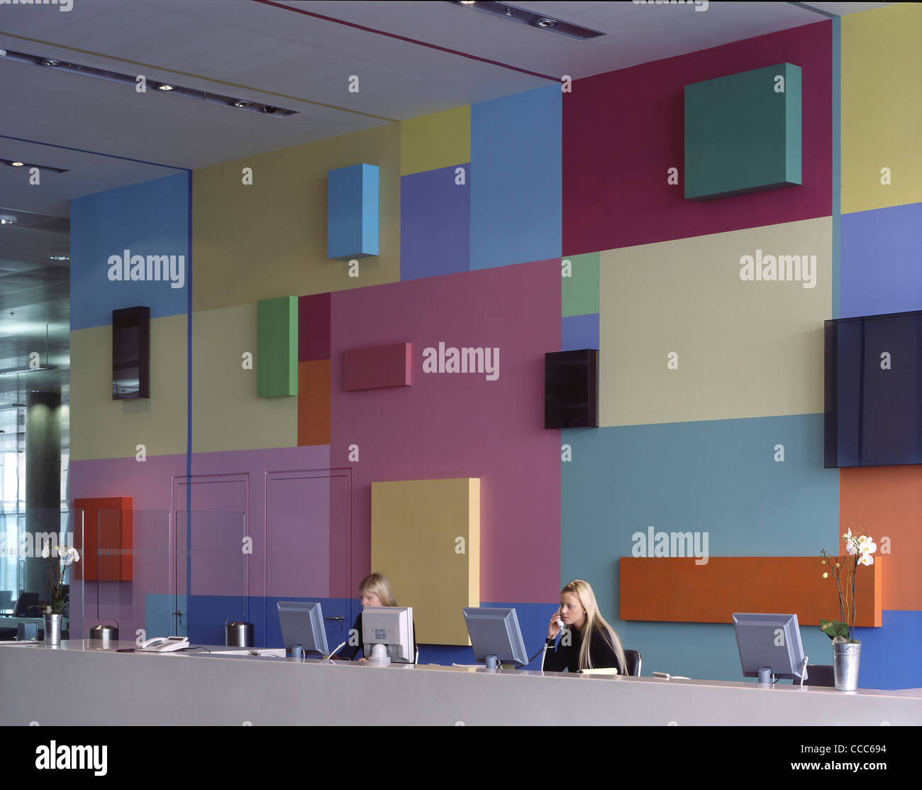 BBC MEDIA VILLAGE VIVA CITY BROADCASTING BUILDING - RECEPTION DESK WITH ...