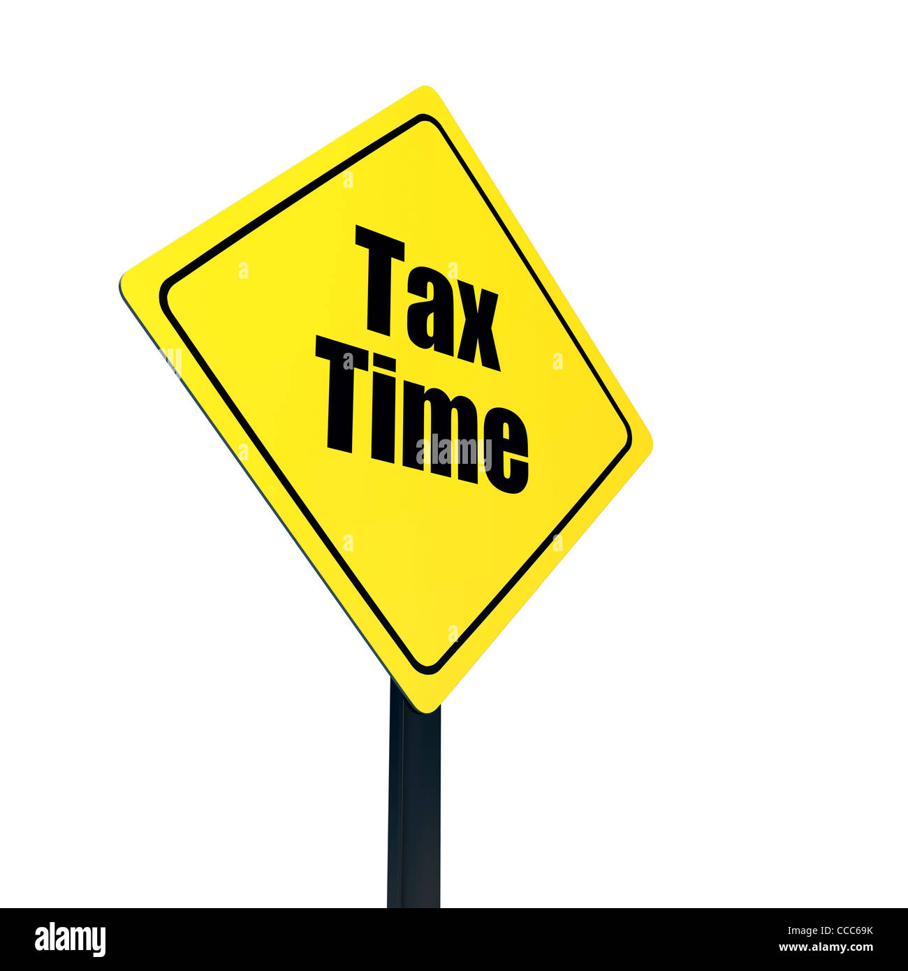 Tax time reminder isolated on white background Stock Photo - Alamy