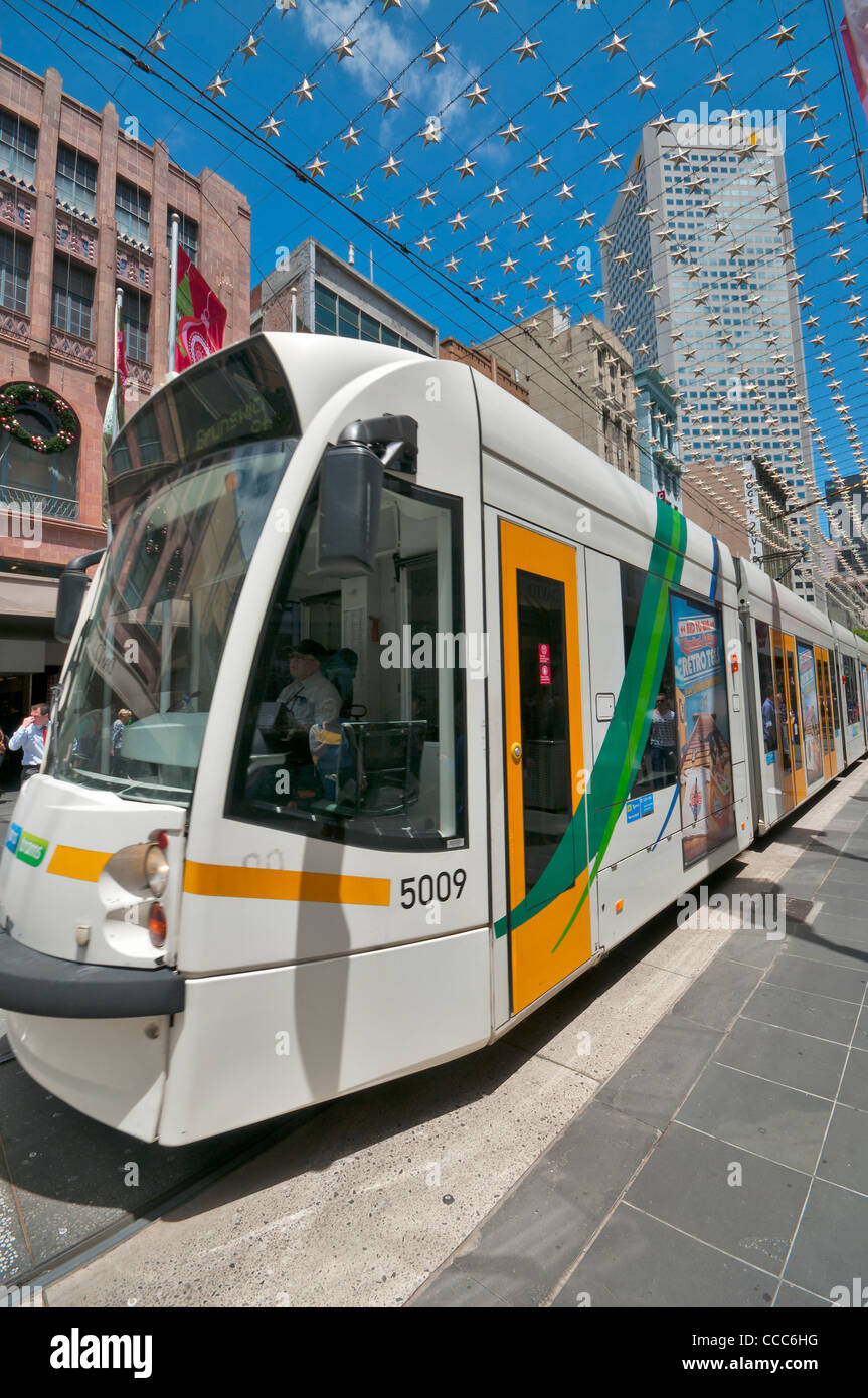 Tram on Bourke Street Melbourne Victoria Australia Stock Photo - Alamy