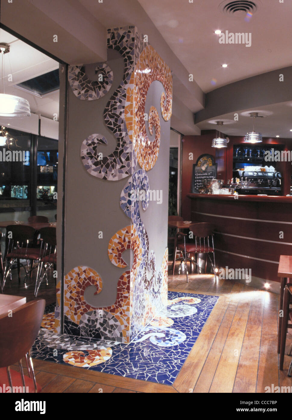 LE TURF COLUMN DETAIL WITH MOSAICS Stock Photo - Alamy