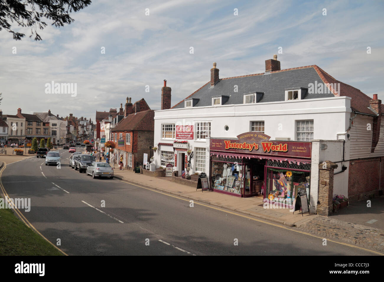General view looking north up the High Street in Battle opposite ...