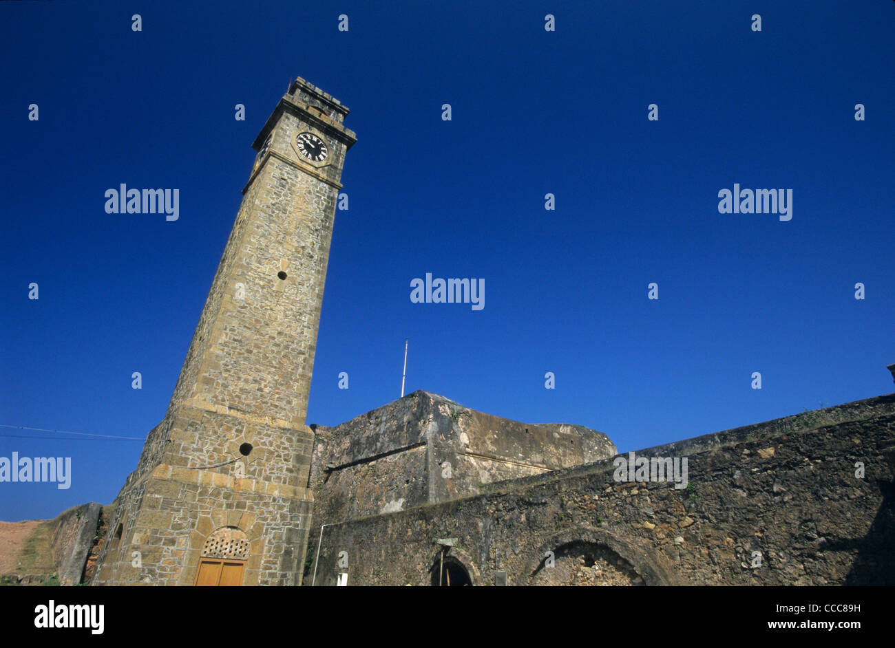 Old clock tower, Fort of Galle , Sri Lanka Stock Photo - Alamy