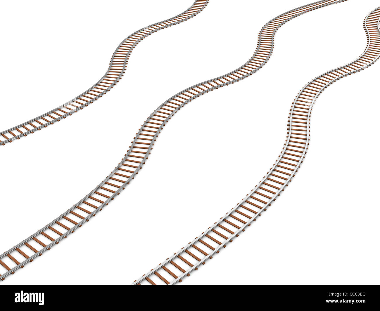 Rail track train illustration Cut Out Stock Images & Pictures - Alamy