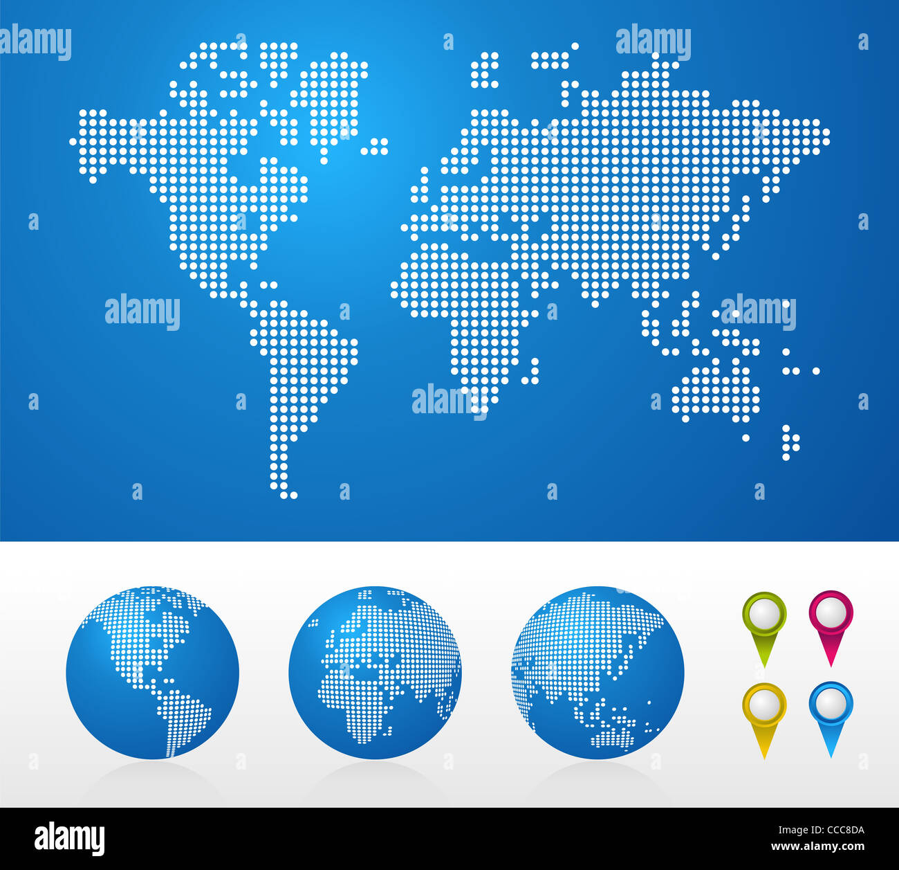Dot World maps and globes business background. Vector file available ...