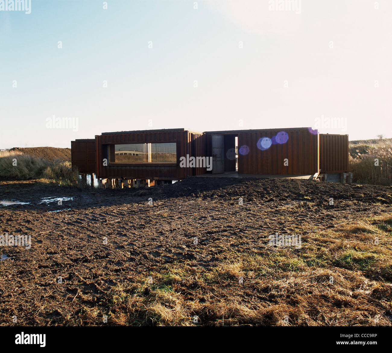 peter beard landroom architects rspb centre exterior view of shipping ...