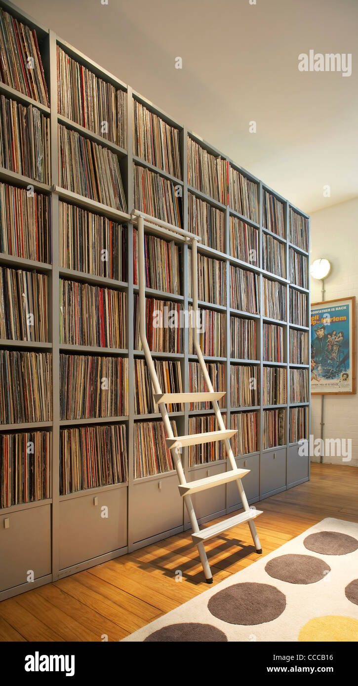 Record collection ladder hi-res stock photography and images - Alamy