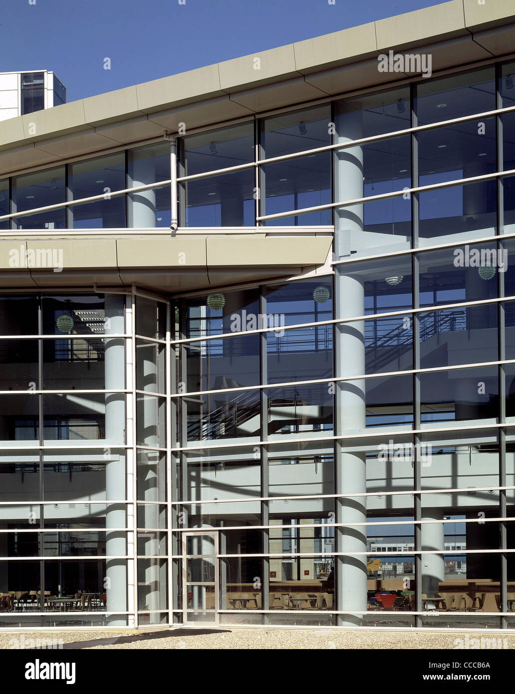 PFIZER HEADQUARTERS PORTRAIT DETAIL SHOWING TRANSPARENCY OF BUILDING ...