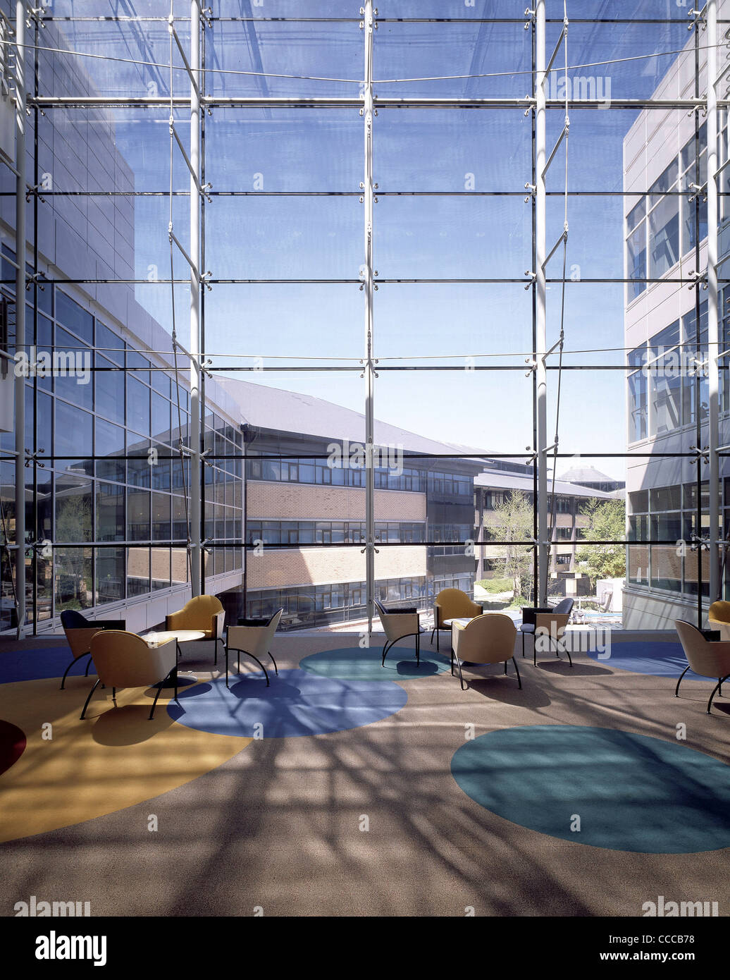 PFIZER HEADQUARTERS PORTRAIT VIEW OF SEATING AREA WITH EXTENSIVE VIEWS ...