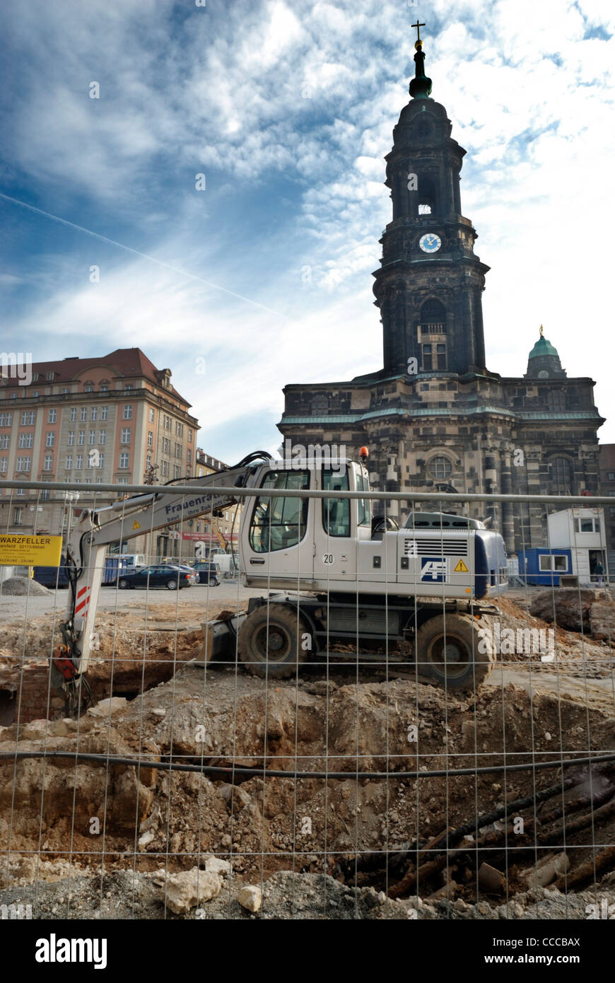 Reconstruction works,Dresden, Germany Stock Photo - Alamy