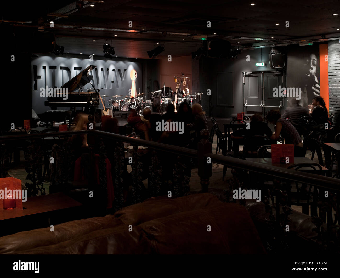 dining area and stage from seating space Stock Photo - Alamy