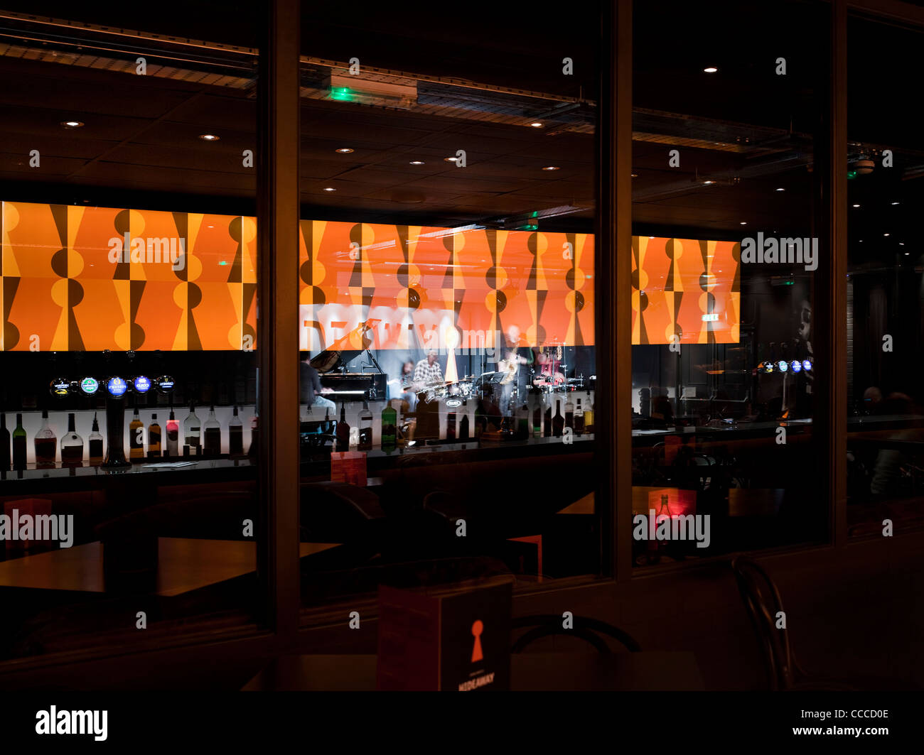 bar screen with reflection of bar graphics and stage Stock Photo - Alamy
