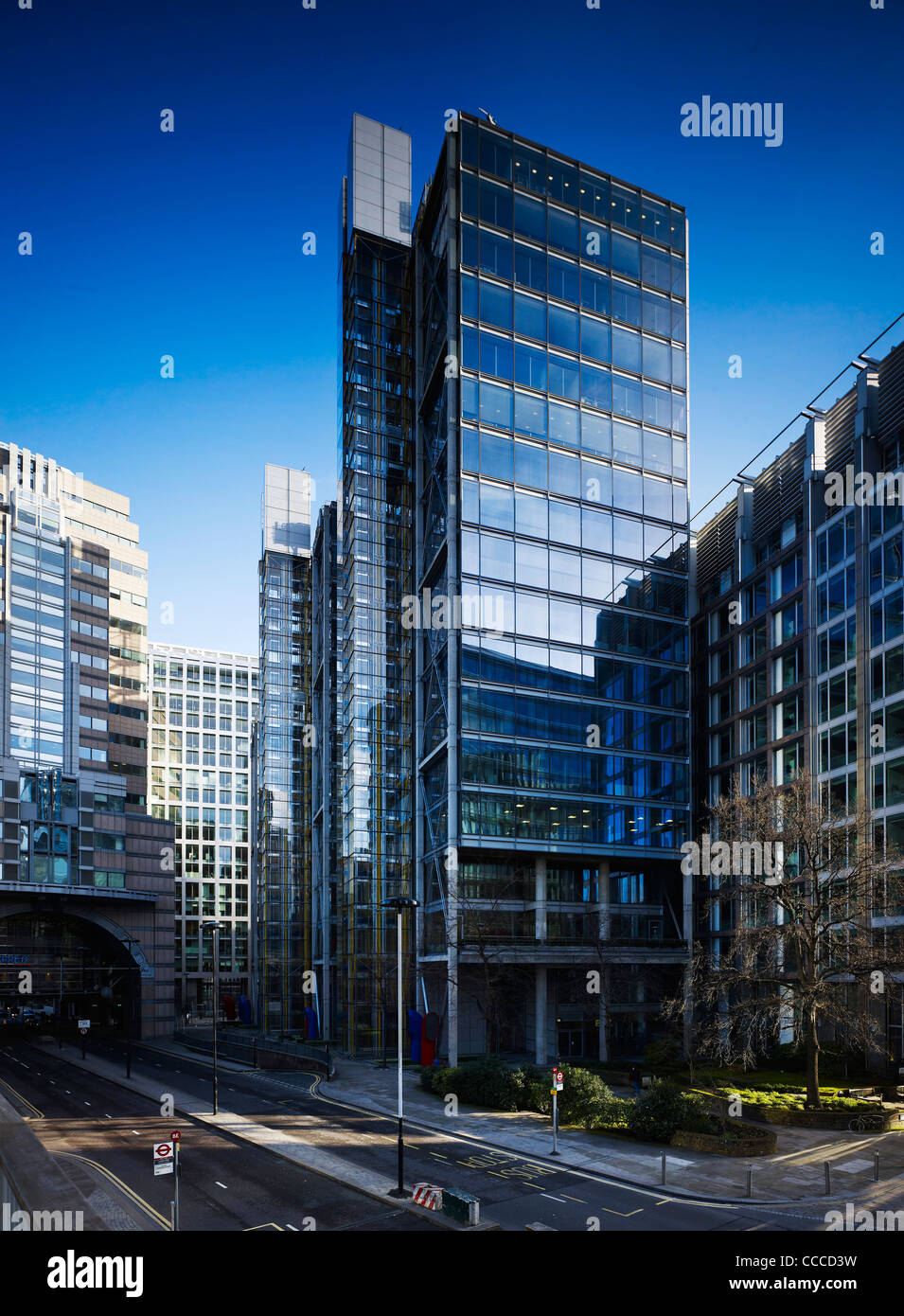 88 wood street, richard rogers, london 2001, day view of the northwest ...