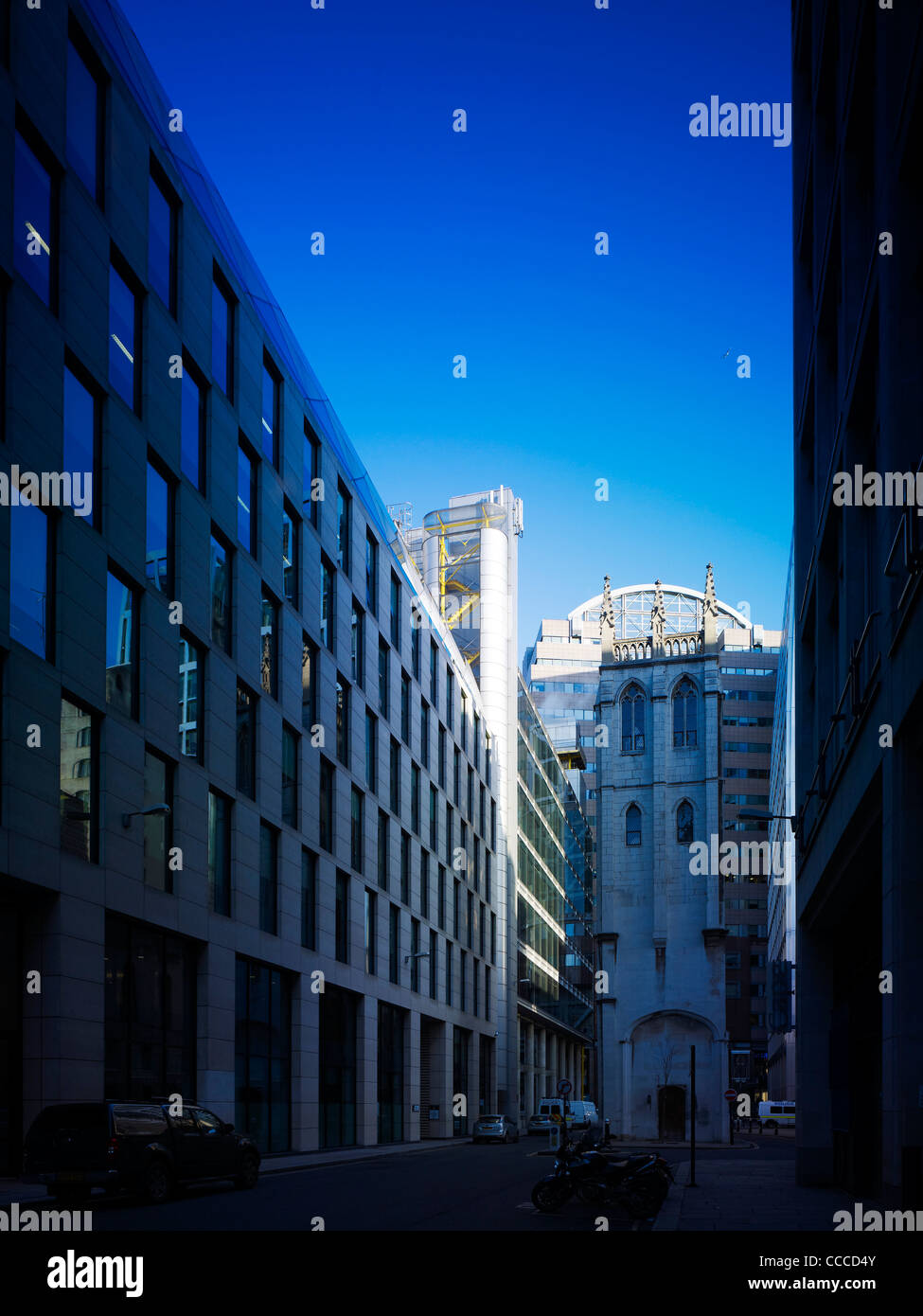 88 wood street, richard rogers, london 2001, early morning exterior ...