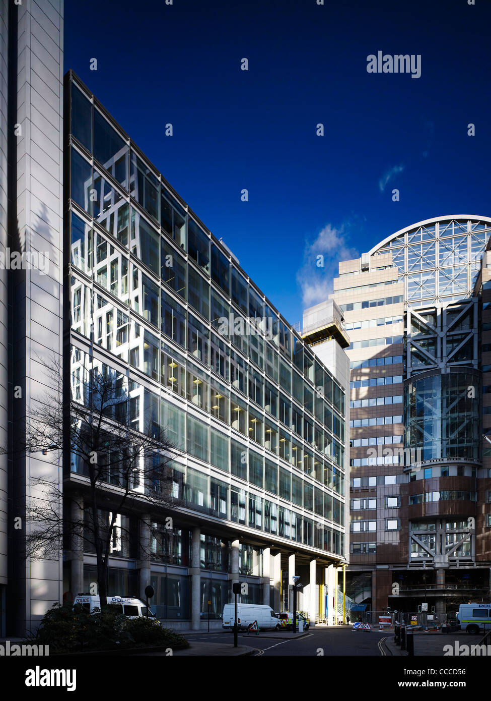 88 wood street, richard rogers, london 2001, main elevation entrance ...