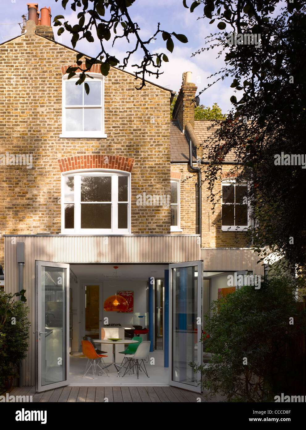 private residence-rear view from garden Stock Photo - Alamy