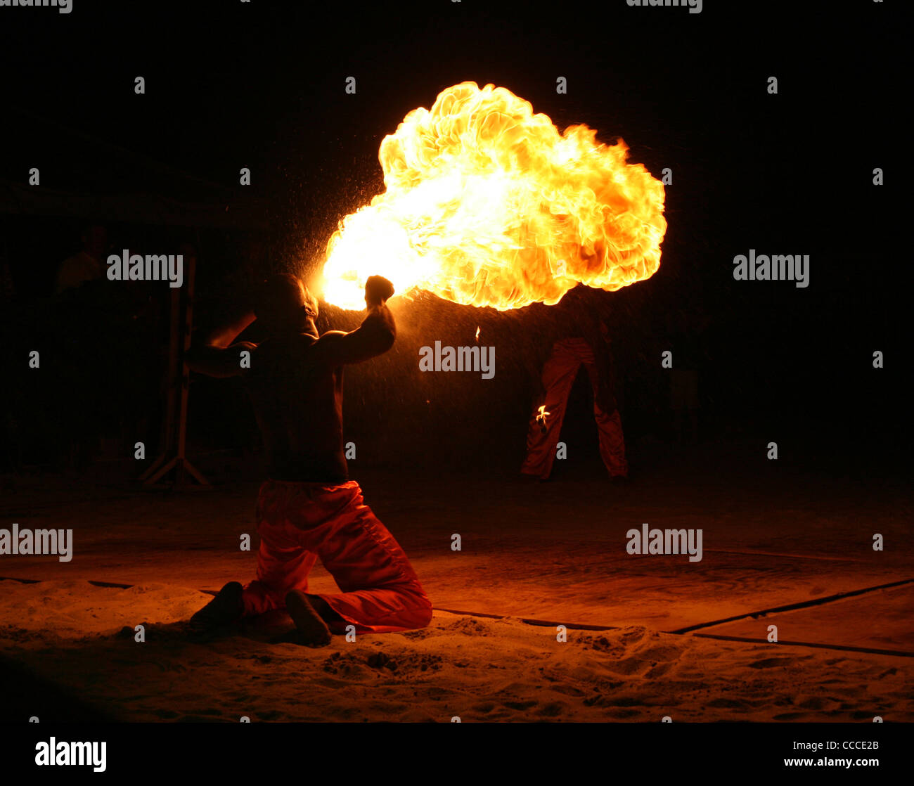 Fire eating in St Lucia - caught this guy on camera whilst on honeymoon ...