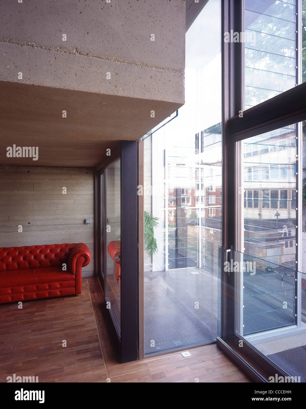 PRIVATE HOUSE UPPER FLAT ENCLOSED BALCONY Stock Photo - Alamy