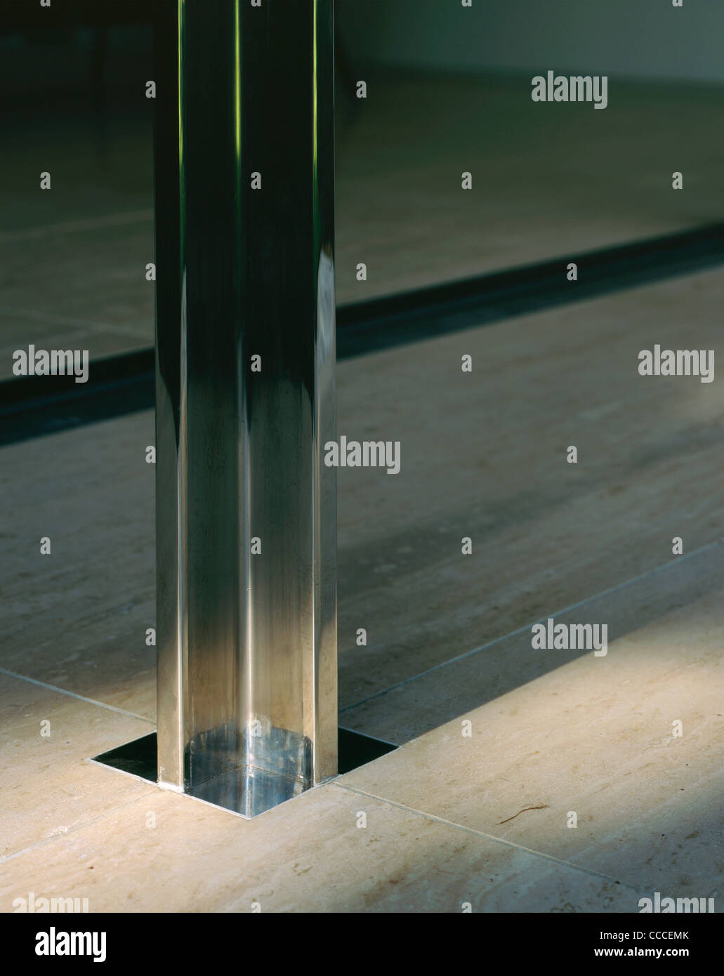 Hamilton Terrace Pavilion Detail of chrome piller UK London 2010 Stock ...