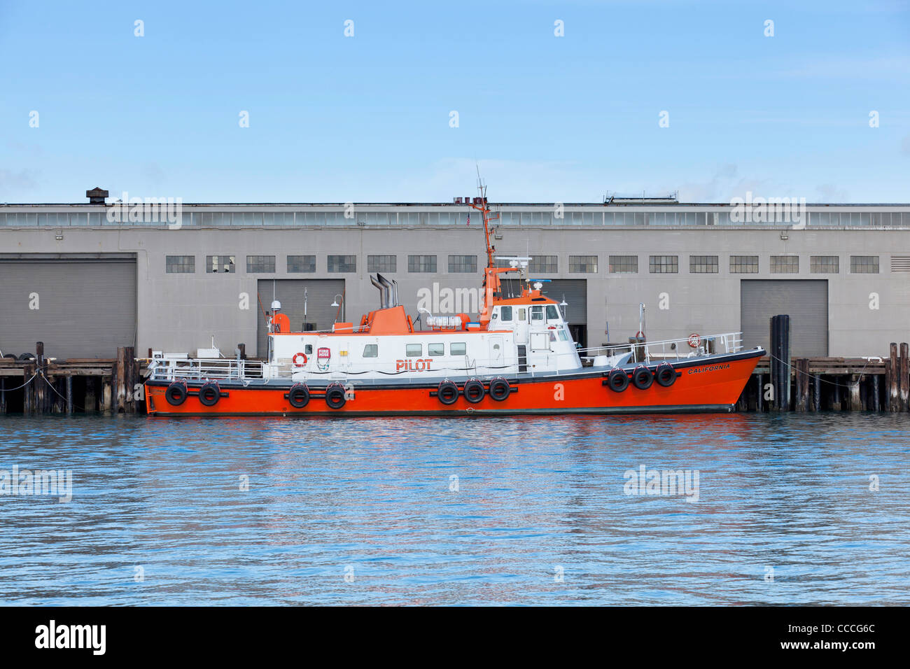 Docked San Francisco Bar Pilot boat Stock Photo - Alamy