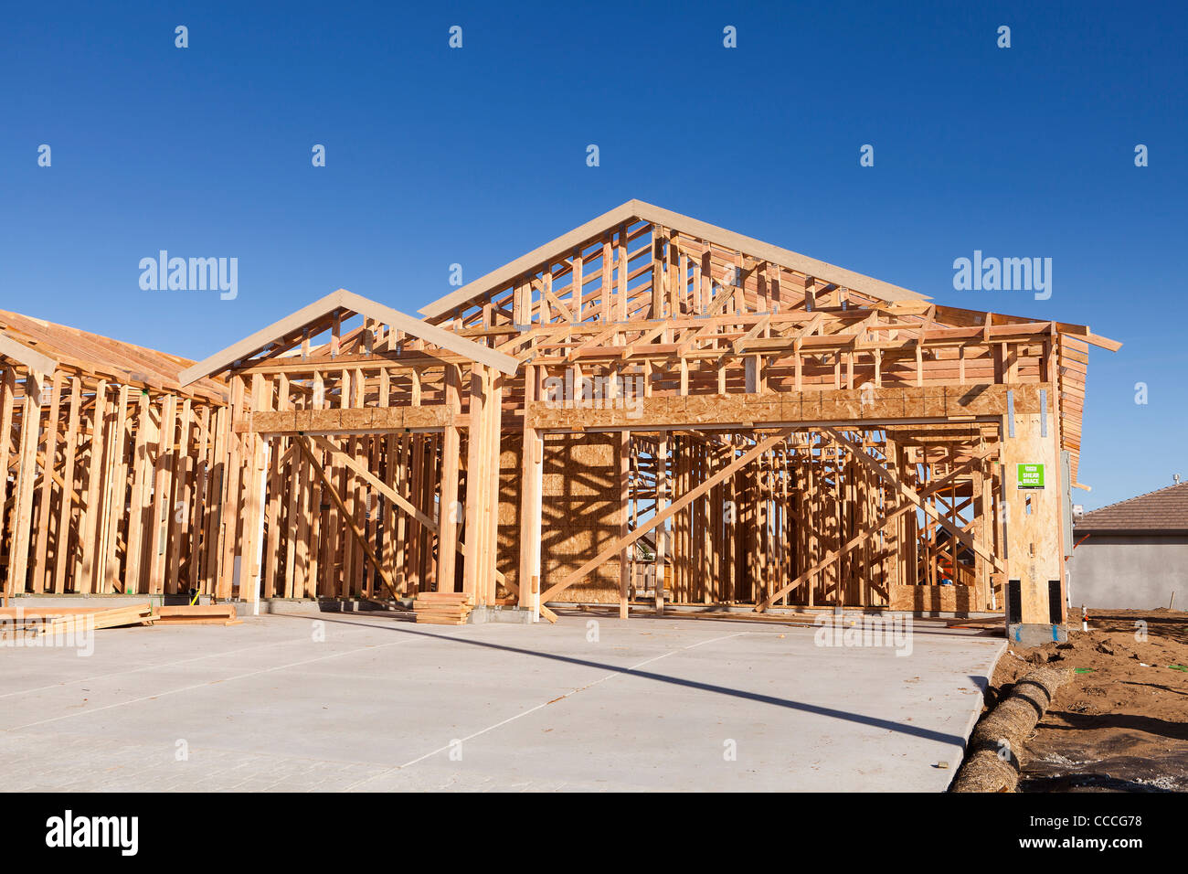 New family home under construction - USA Stock Photo - Alamy