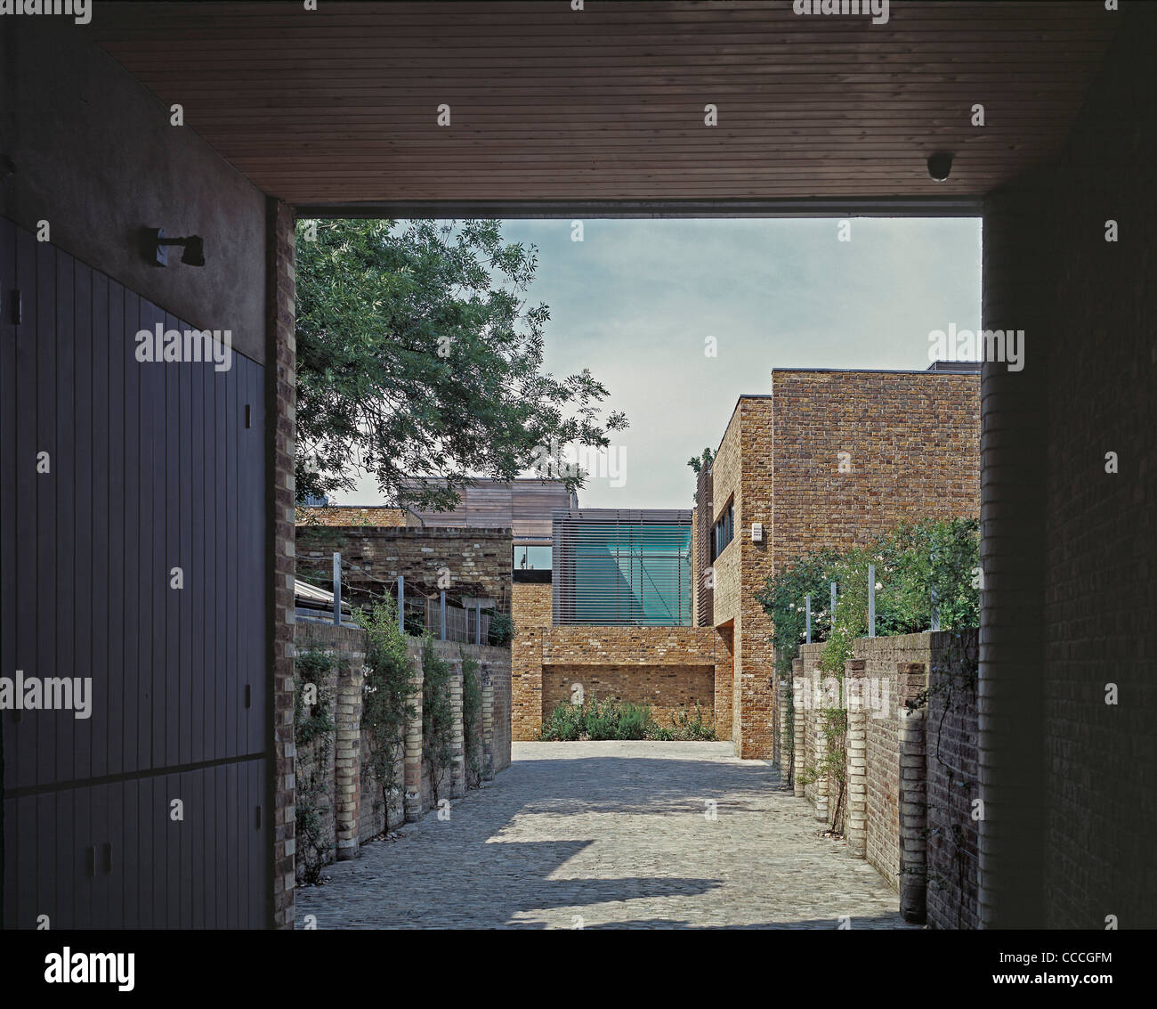 live work development stamford brook approach/ entrance Stock Photo - Alamy