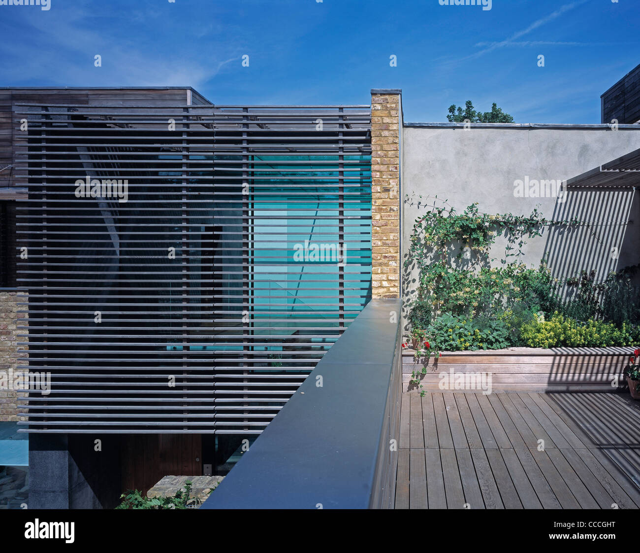 live work development stamford brook balcony level: overall view Stock ...