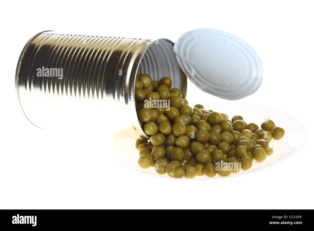 Tinned peas isol Cut Out Stock Images & Pictures - Alamy