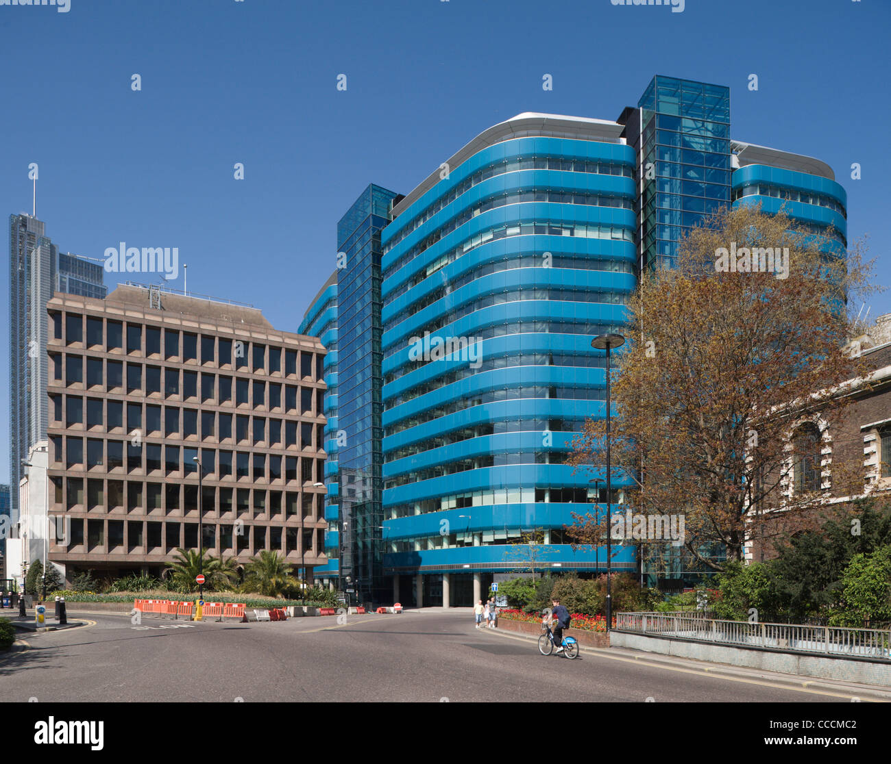 An Office Building Of Blue Glass At The Aldgate End Of Houndsditch And ...