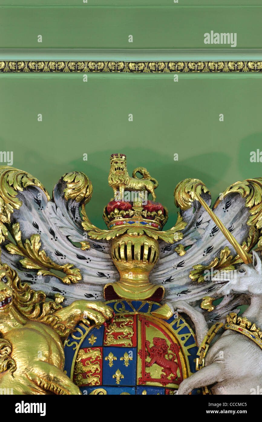 City of London, Tallow Chandlers Hall, 2010, Detail of Royal Crest in ...