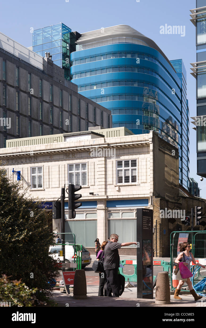 An Office Building Of Blue Glass At The Aldgate End Of Houndsditch And ...