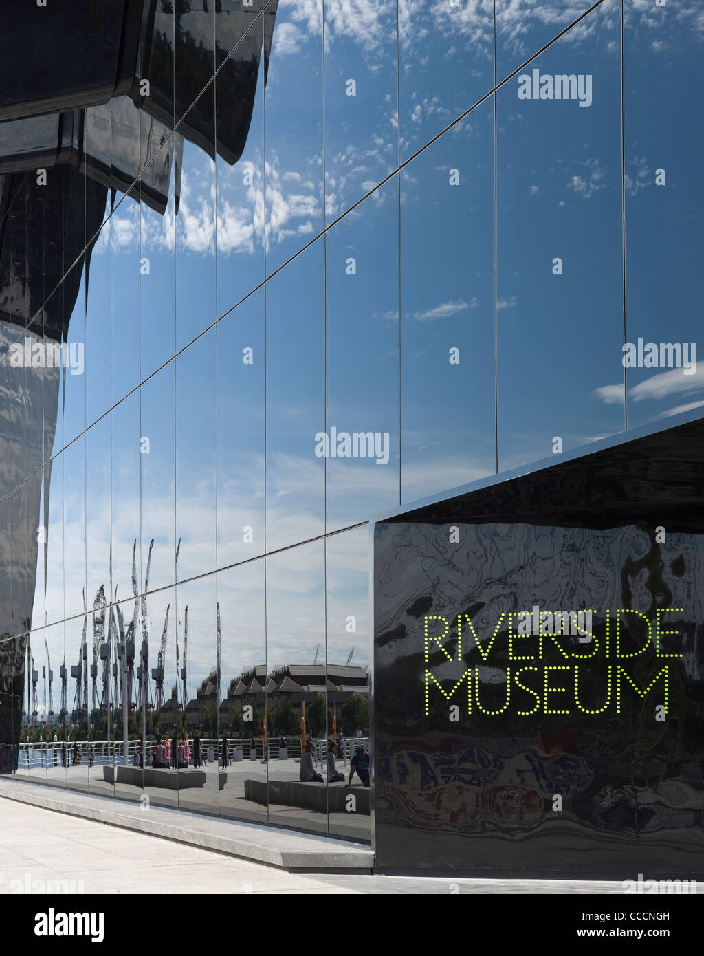 Glasgow Riverside Museum, Zaha Hadid Architects, 2011, Exterior facade ...