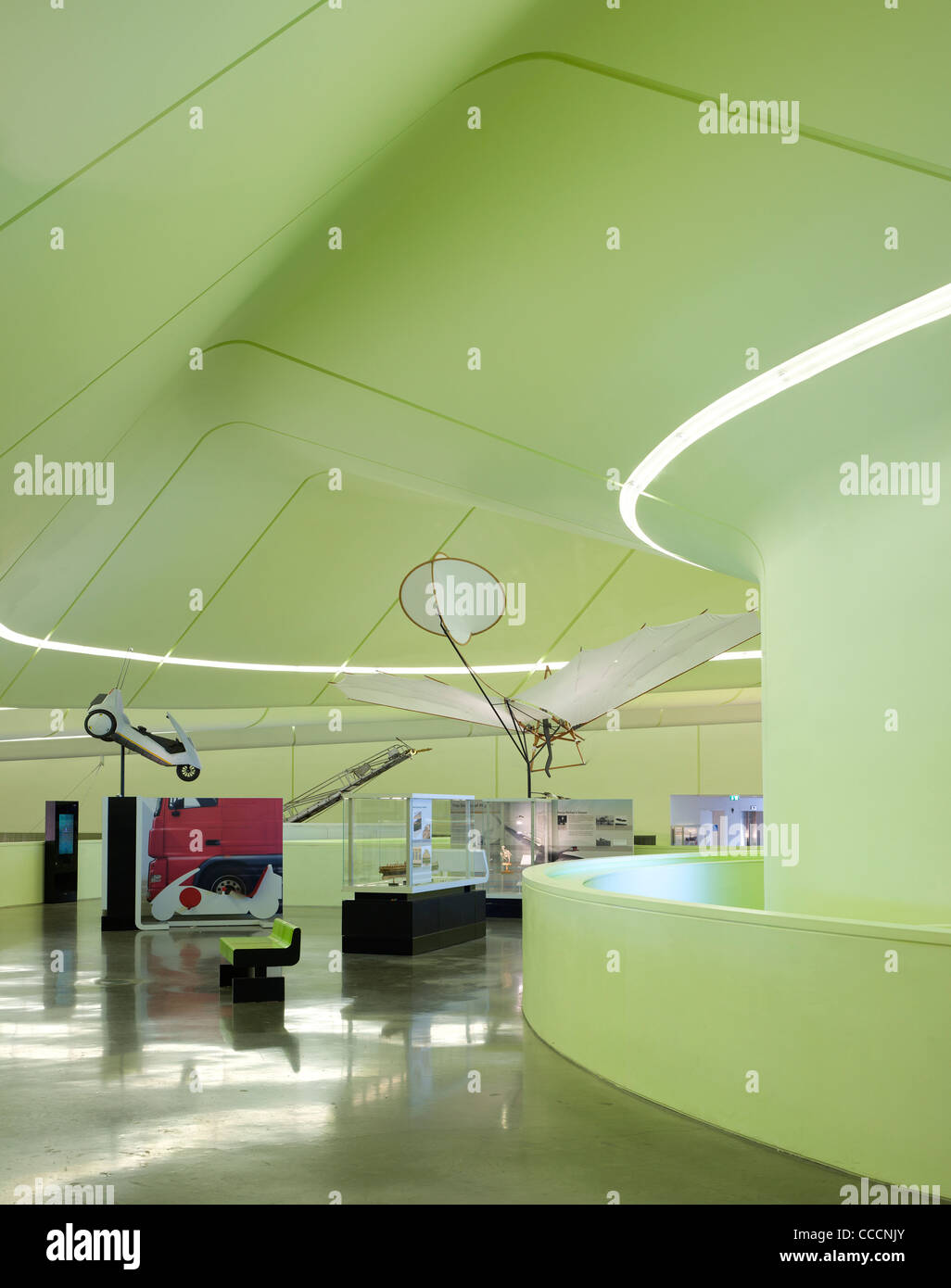 Glasgow Riverside Museum, Zaha Hadid Architects, 2011, Interior view ...