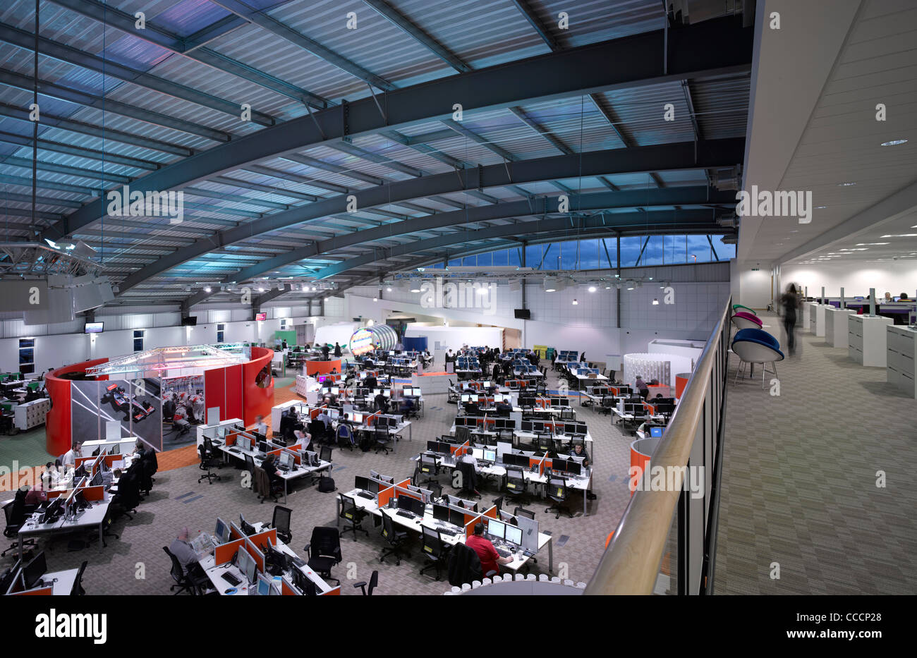 VODAFONE CALL CENTRE STOKE, OVERALL INTERIOR VIEW Stock Photo - Alamy