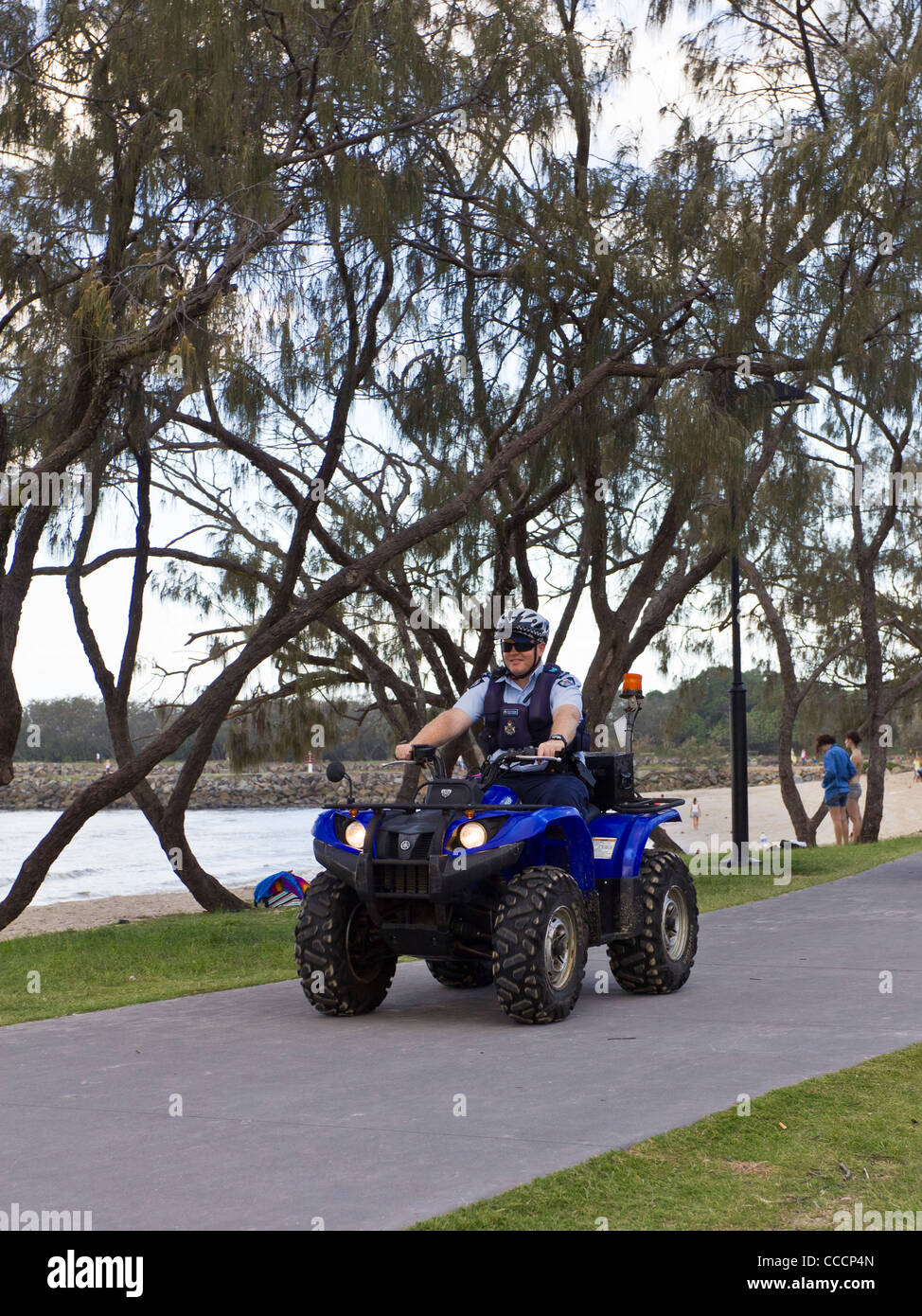 Police patrolling on quad bikes at Mooloolaba Sunshine Coast Queensland ...