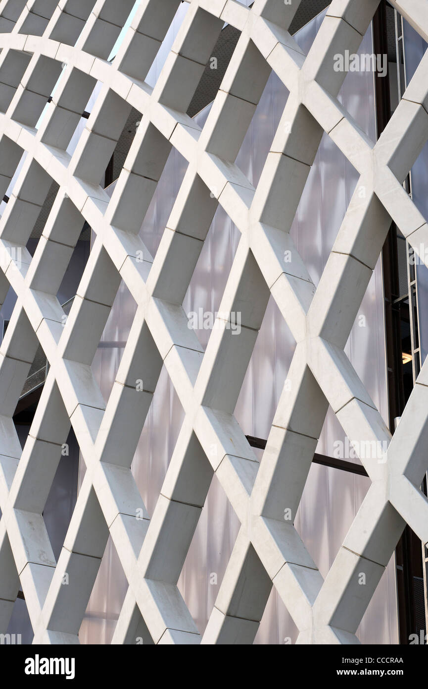 china. exterior view of the facade showing the trellis design Stock ...