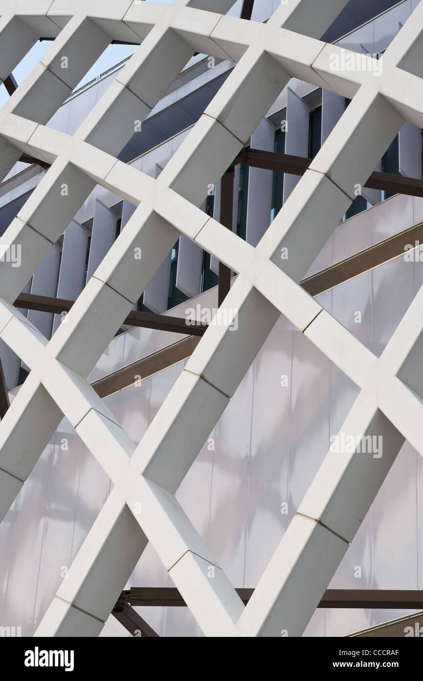 china. exterior view of the facade showing the trellis design Stock ...