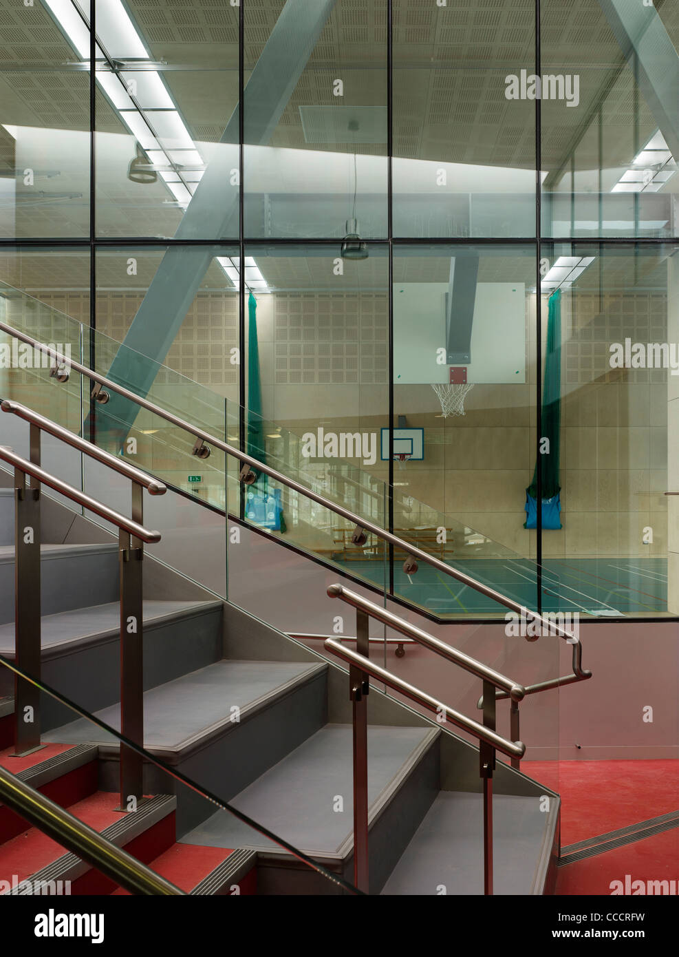 THE CHARTER SCHOOL NEW SPORTS HALL BLOCK Stock Photo - Alamy