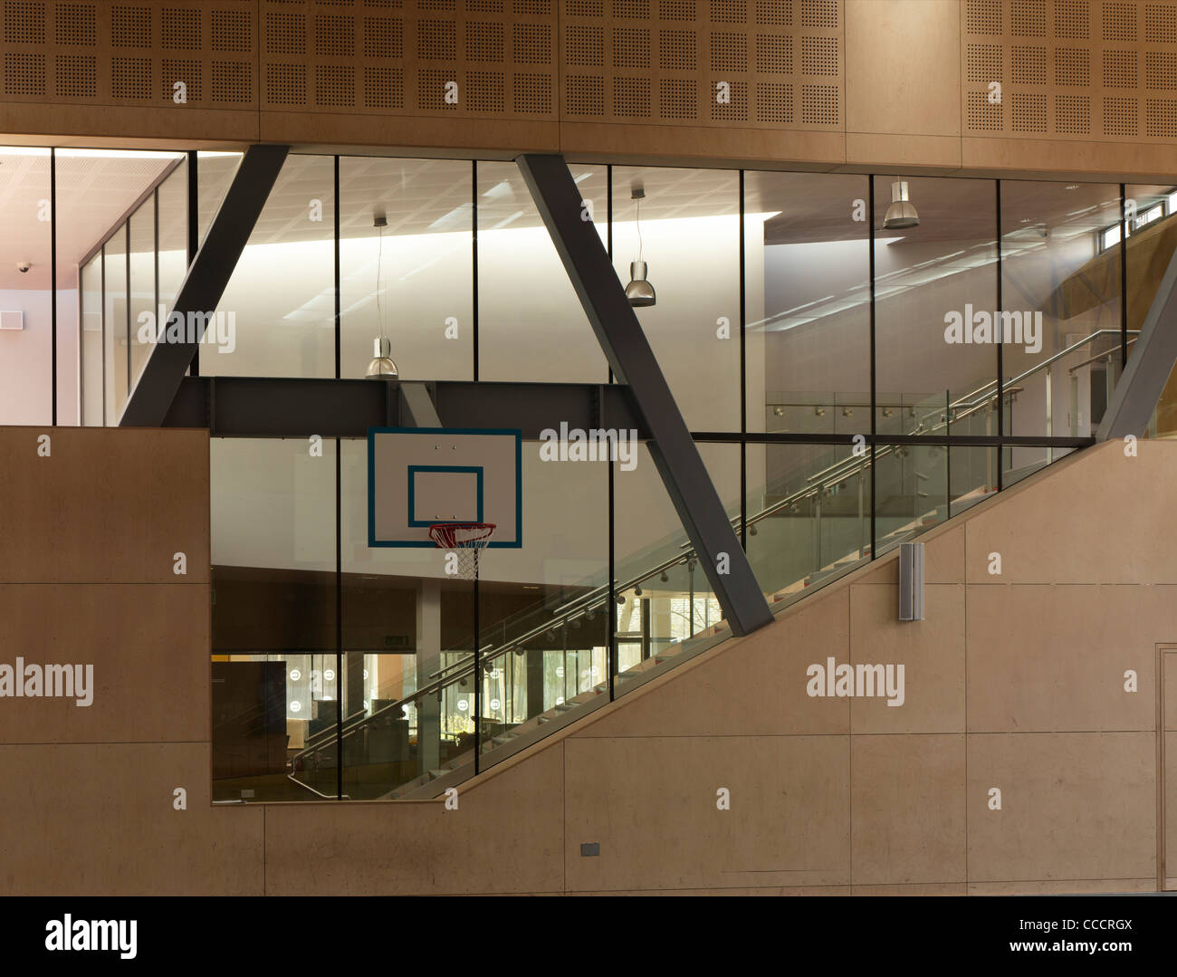 THE CHARTER SCHOOL NEW SPORTS HALL BLOCK Stock Photo - Alamy